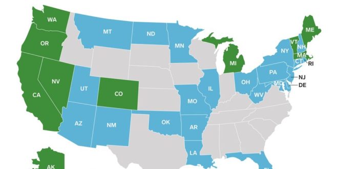 Map of States’ Cannabis Laws